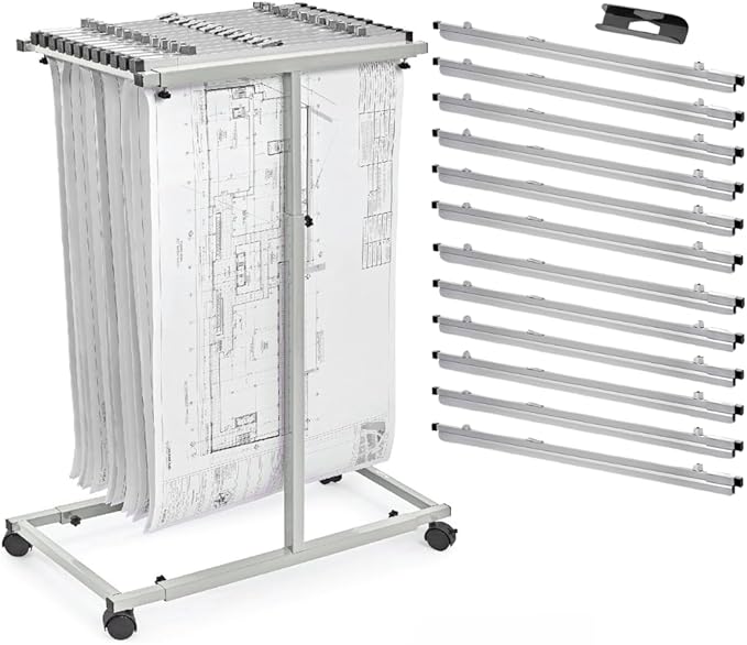 Amazon.com: Adir Blueprint Rack and Clamps - 12 Pack of Blueprint Clamp ...