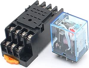 Amazon.co.jp: Multipurpose Relay 5pcs Time Relay MY4 12V 24V 110V / 220V Coil 5A 4NO 4NC Green ...