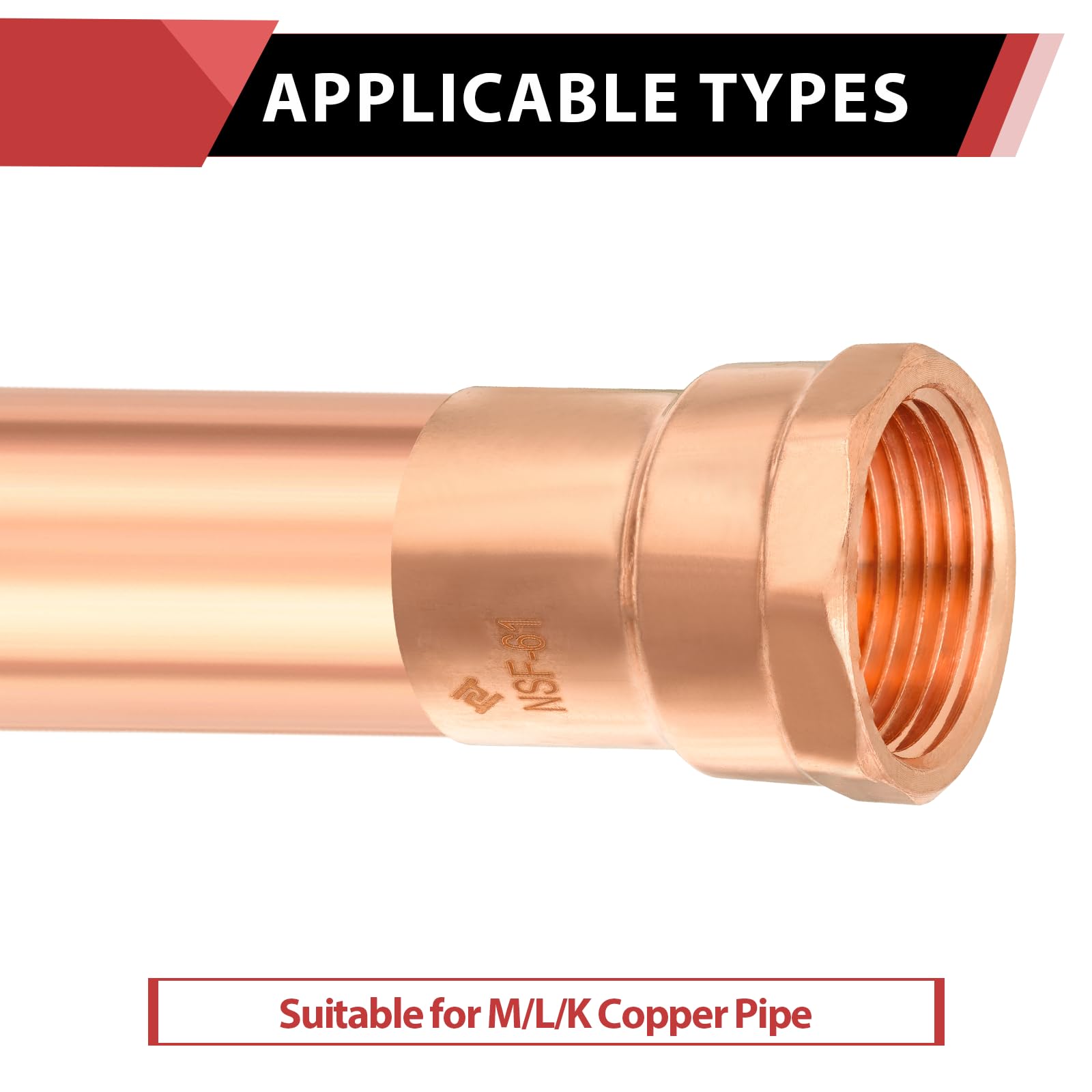Snapklik.com : (Pack Of 5) EFIELD 1-Inch Copper Female Adapter C X FNPT ...