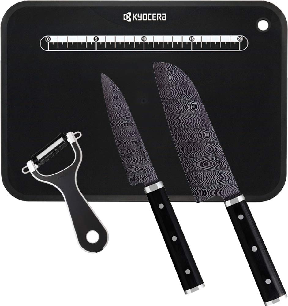 Amazon｜【Amazon.co.jp 限定】 京セラ 包丁 ピーラー まな板 ファイン セラミック 三徳 ペティ 14cm 11cm 4点 ...