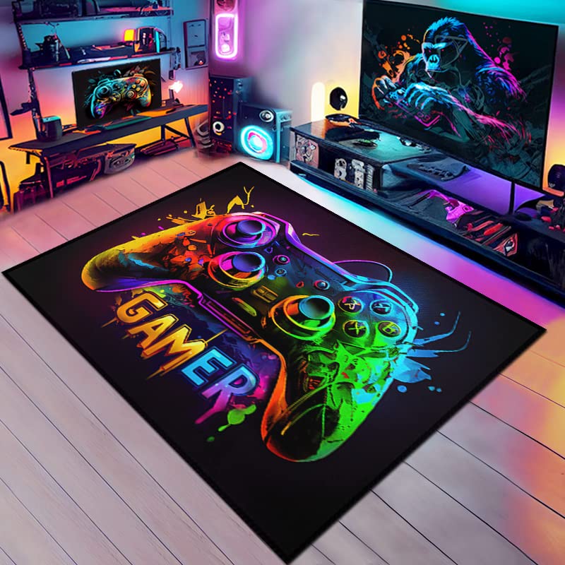 Amazon.com: ERWAAD Gaming Rug for Boys Room - Gamer Rug with Controller ...