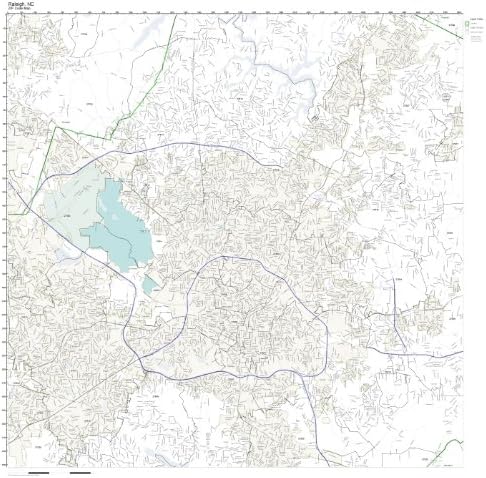 Amazon.com: Working Maps Zip Code Wall Map of Raleigh, NC Zip Code Map ...