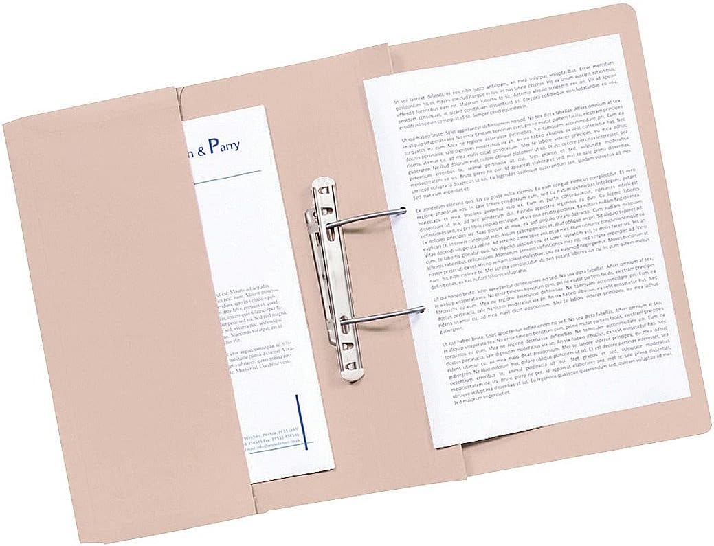 5 Star Office Transfer Spring File 285gsm 38mm Foolscap Buff [Pack 50 ...