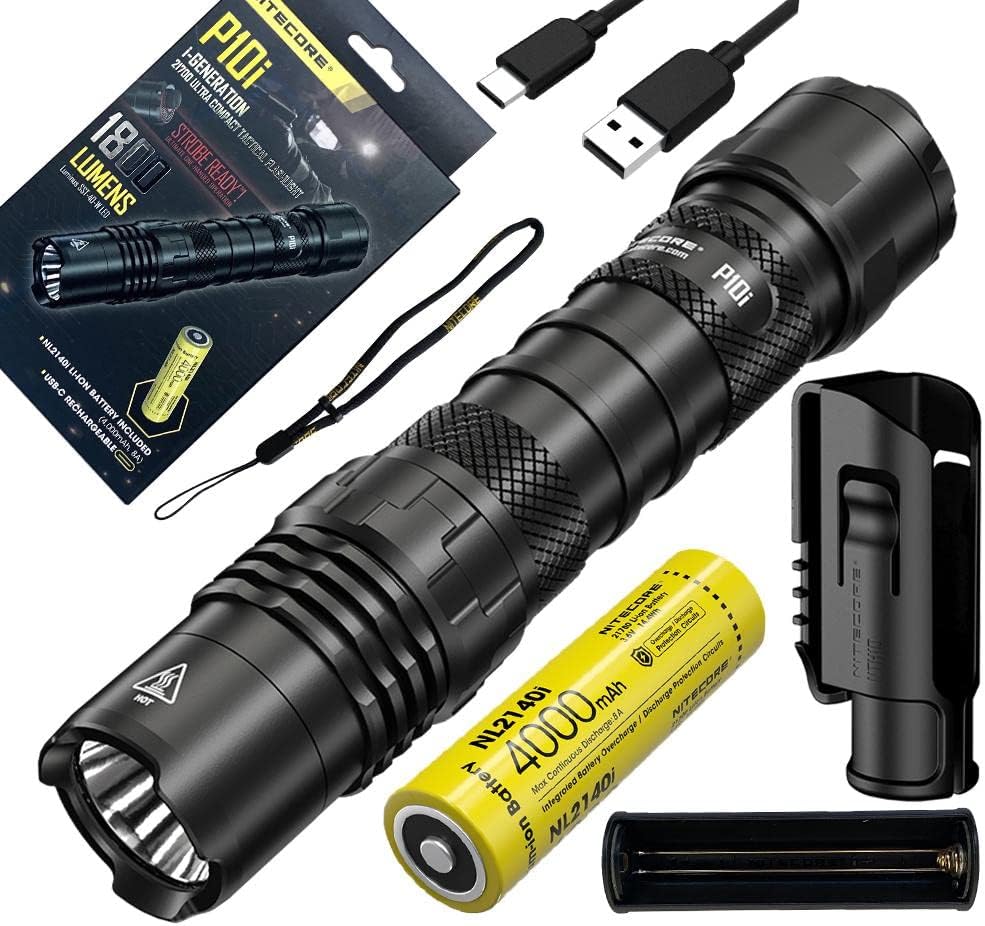 NITECORE P10i Type-C RECHARGEABLE ULTRA COMPACT FLASHLIGHT - 1800 Lumen ...