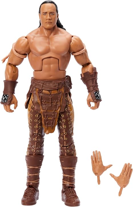 Amazon.com: Mattel WWE Elite - Figura de acción y accesorios, coleccionable de The Rock como el ...