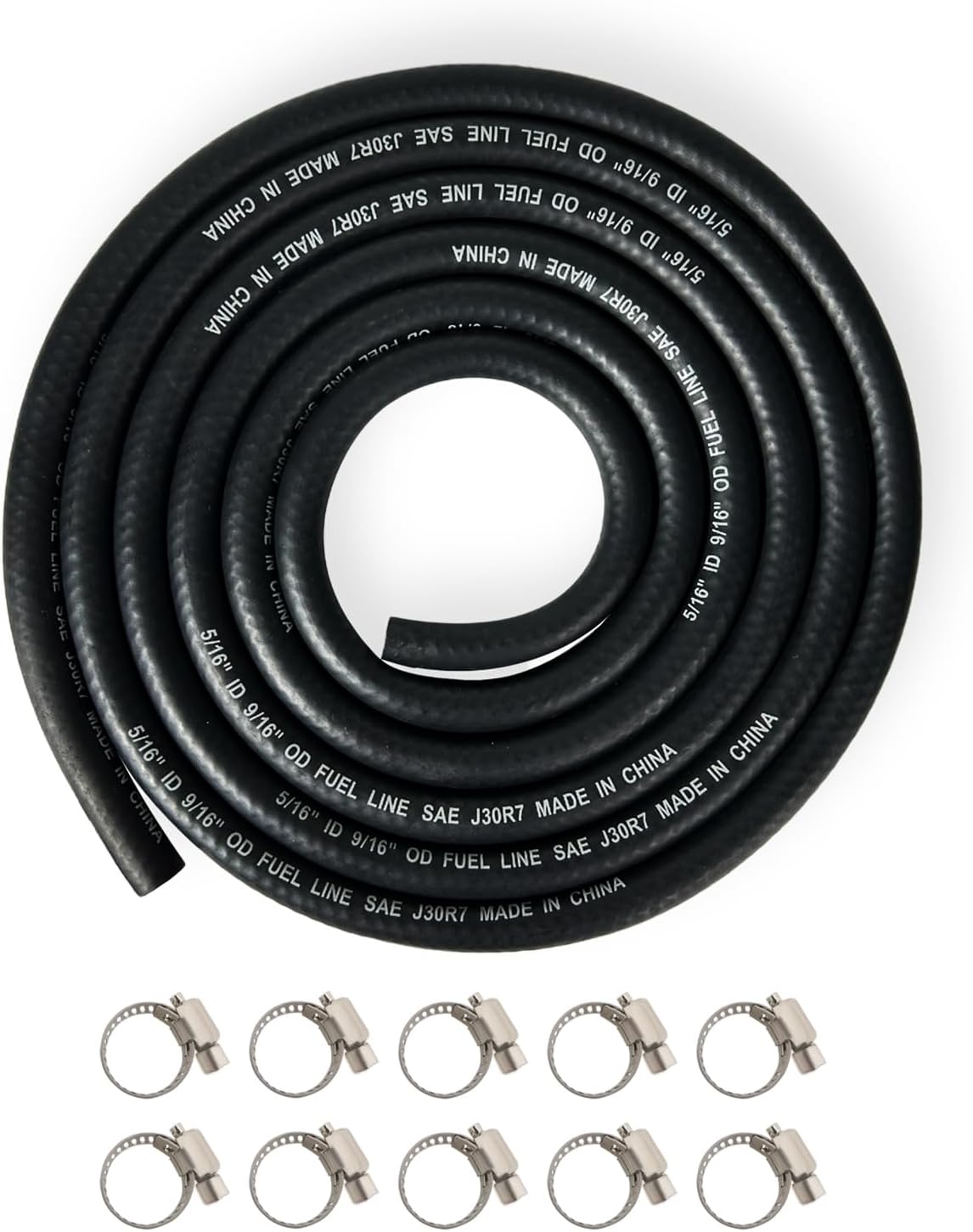 Amazon.com: YAMAKATO 5/16 Inch ID Fuel Line Hose Braided 6 Feet w/ 10 ...