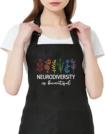 Amazon.com: TSIIUO Autism Awareness Cooking Apron Women Neurodiversity ...