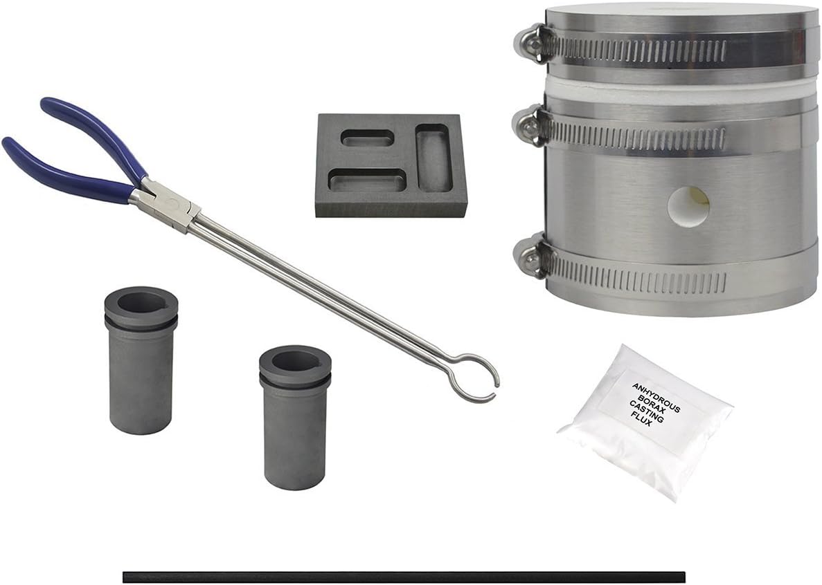 Amazon.com: Mini Propane Tabletop PRO Kiln Furnace Kit Smelting Gold ...