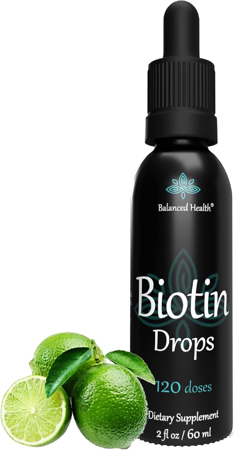 Amazon.com: Balanced Health Biotin Drops - 120 Servings, 2oz, Lemon ...