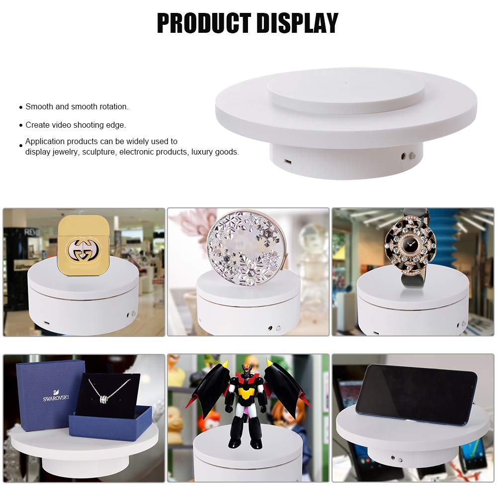 Snapklik.com : Fotoconic White Electric Motorized Rotating Turntable ...