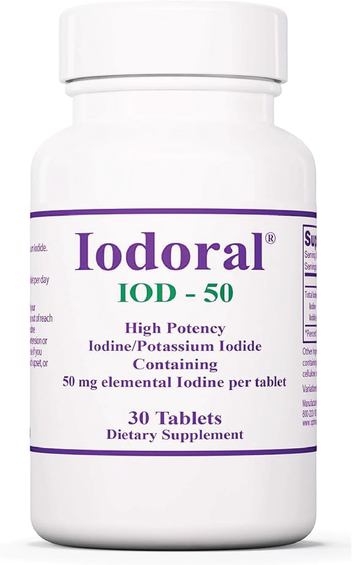Amazon.com: Optimox Iodoral 50 mg Supplement - Potassium Iodide Tablets ...