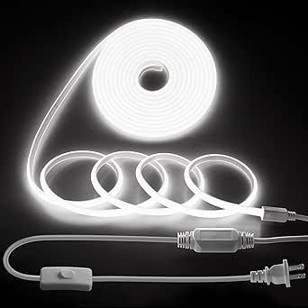 Amazon.com: Samsion Outdoor COB LED Rope Lights Waterproof with Switch ...