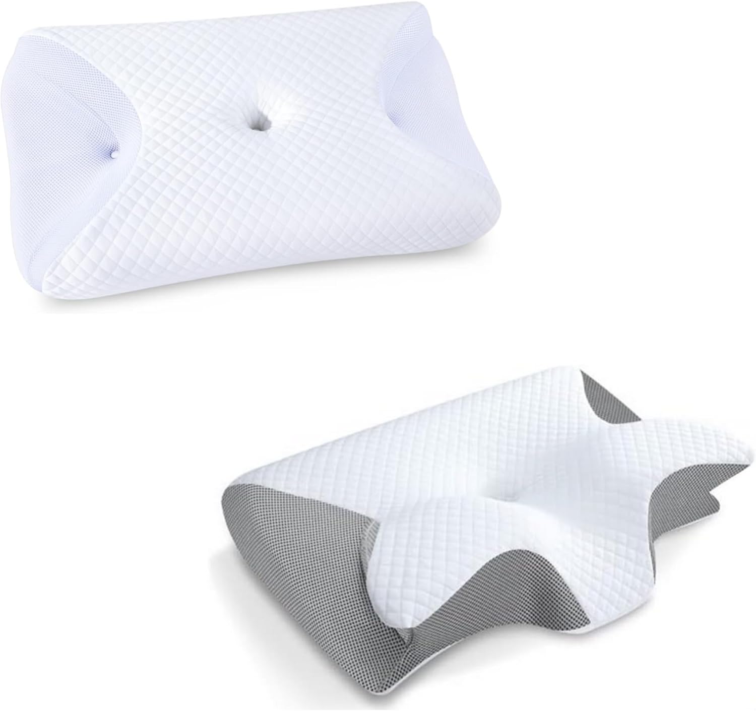 Amazon.com: HOMCA Memory Foam Cervical Pillow, 2 in 1 Ergonomic Contour ...