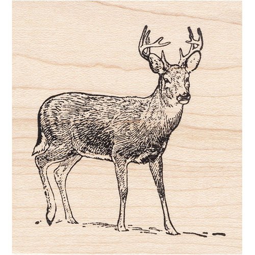 Buck Deer Stamp Leaping Buck Rubber Stamp 937 Etsy