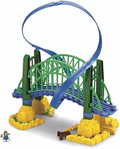 Amazon.com: Fisher-Price GeoTrax Rail and Road System Fly-By Bridge ...