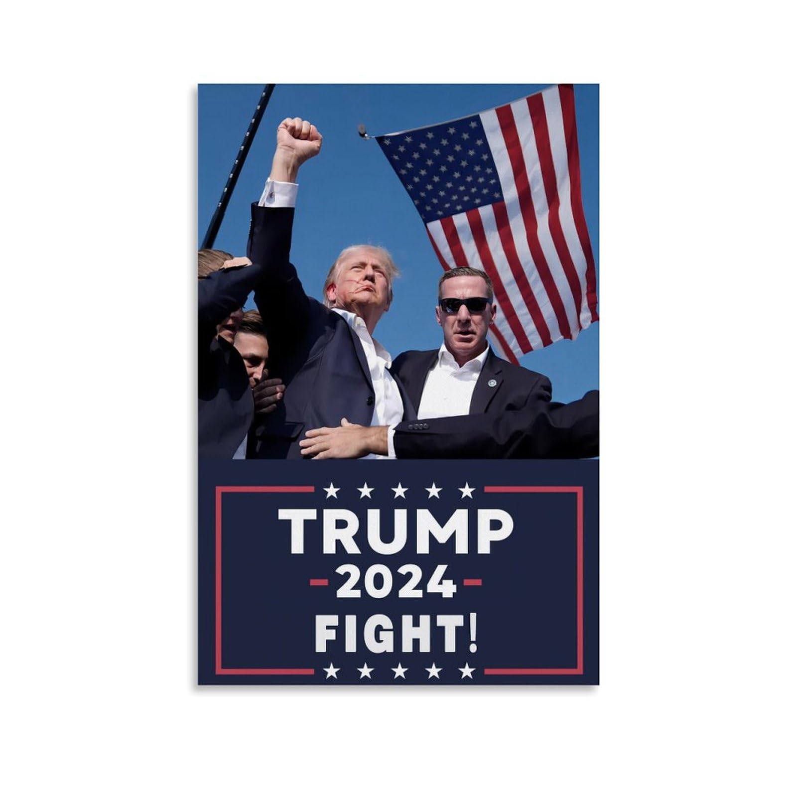 Amazon.com: HKEEWY Trump 2024 Fight for America Poster - Presidential ...