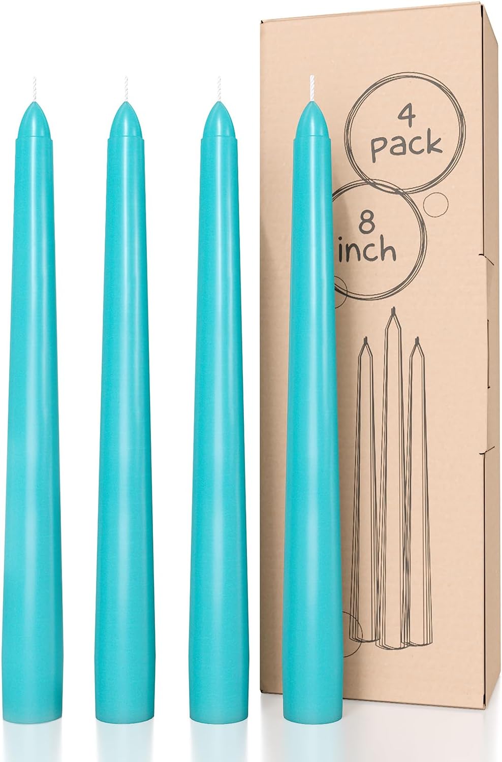 Amazon.com: 6 Inch Turquoise Taper Candles : Home & Kitchen