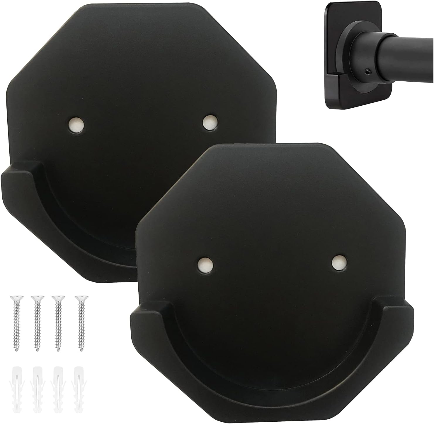 Amazon.com: Asoleo Shower Curtain Rod Holder for Wall,Two Modes of Non ...