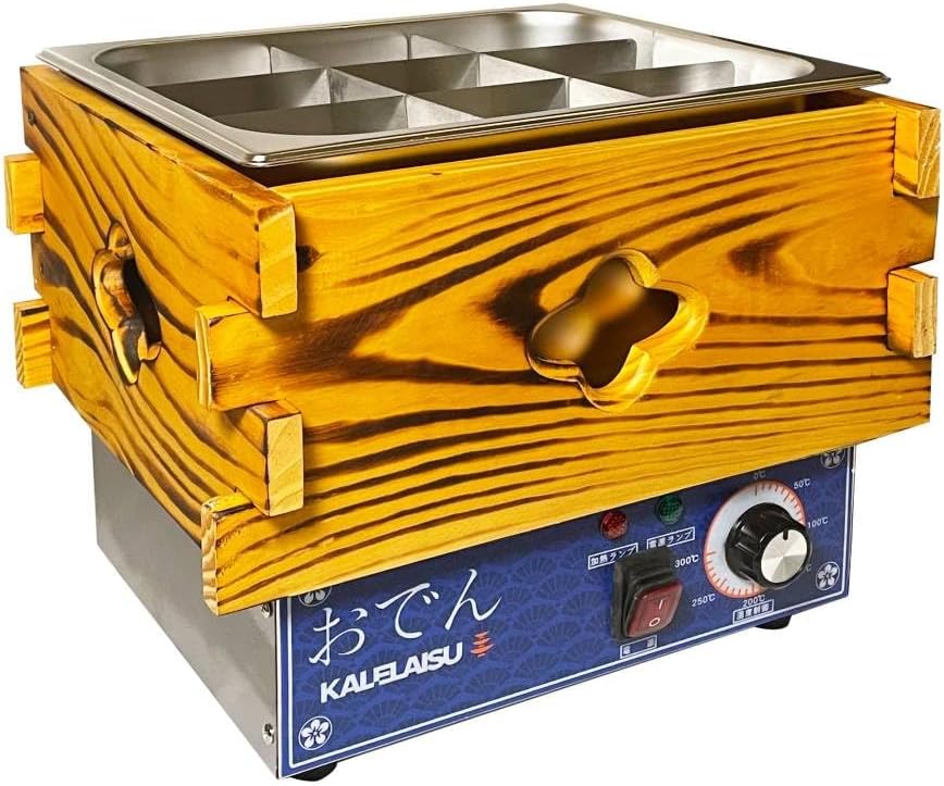 Amazon.co.jp: KALELAISU Oden Pot, 9 Grids, 10 L Large Capacity ...