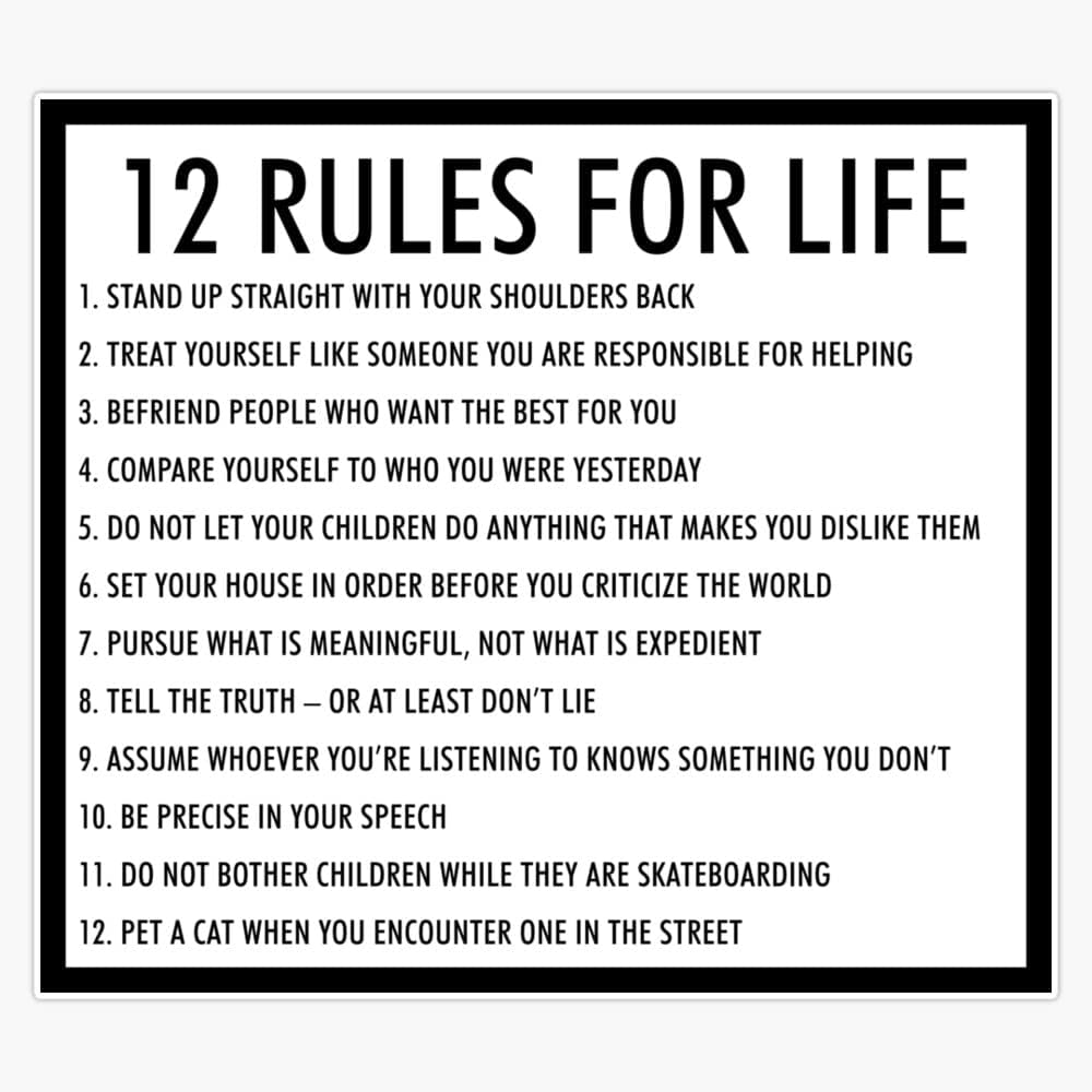 Amazon.com - 12 rules for life jordan peterson (version 1) Bumper ...