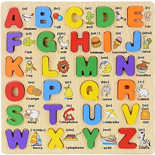 ABCD Words Wooden Educational Learning Study Board Puzzle Toy for Kids ...