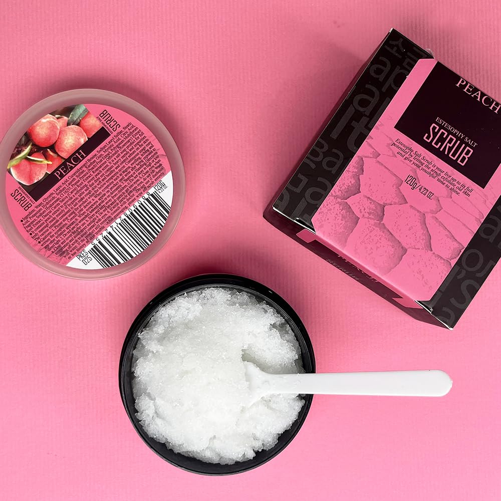 Snapklik.com : Estesophy Salt ScrubPeach Korean Salt Body Scrub, Salt ...