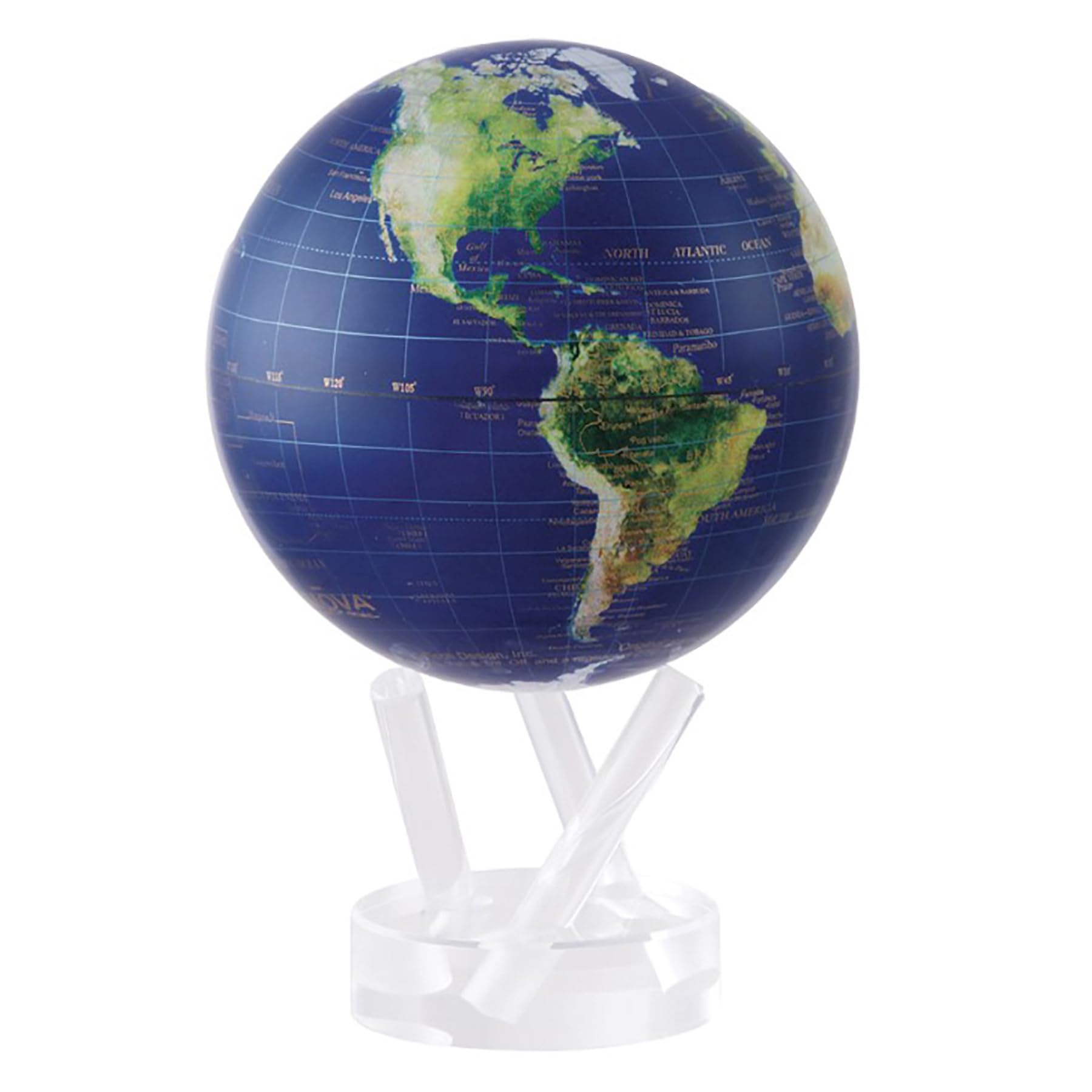 Rotating Earth Satellite Mova Blue Relief Map Self Rotating Globe