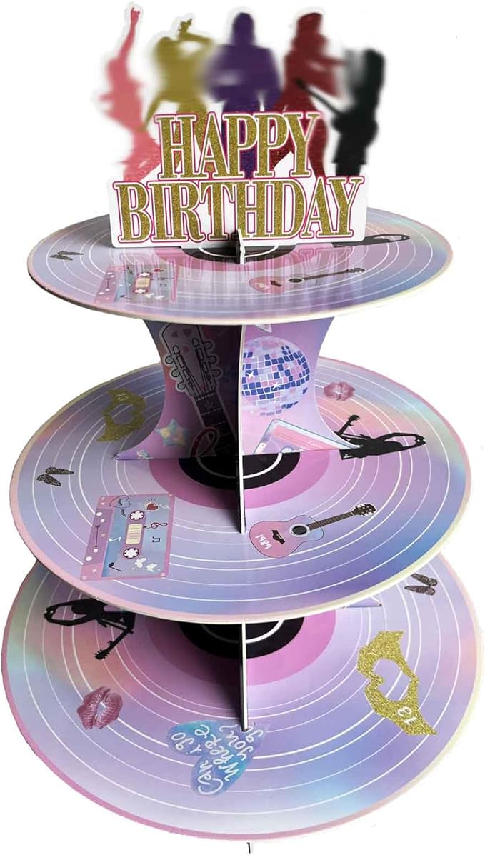 Amazon.com: Zliisang Music Singer Cupcake Stand Popular Musical Party ...