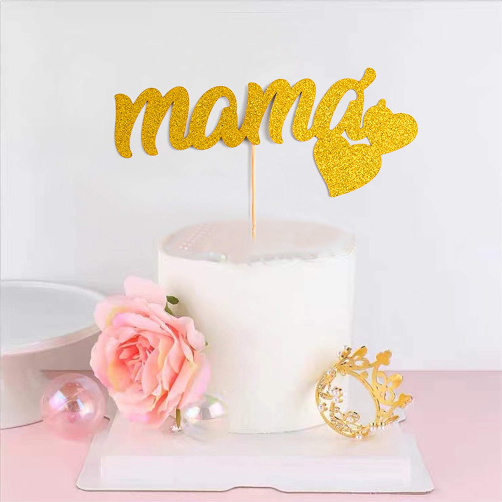 Buy Mama Birthday Cake Topper Happy Monther's Day Party Decoration ...