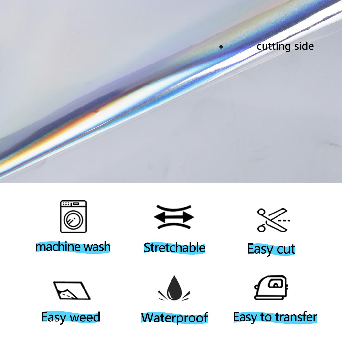 Snapklik.com : Guangyintong Heat Transfer Vinyl Rainbow HTV Rolls, 12 ...