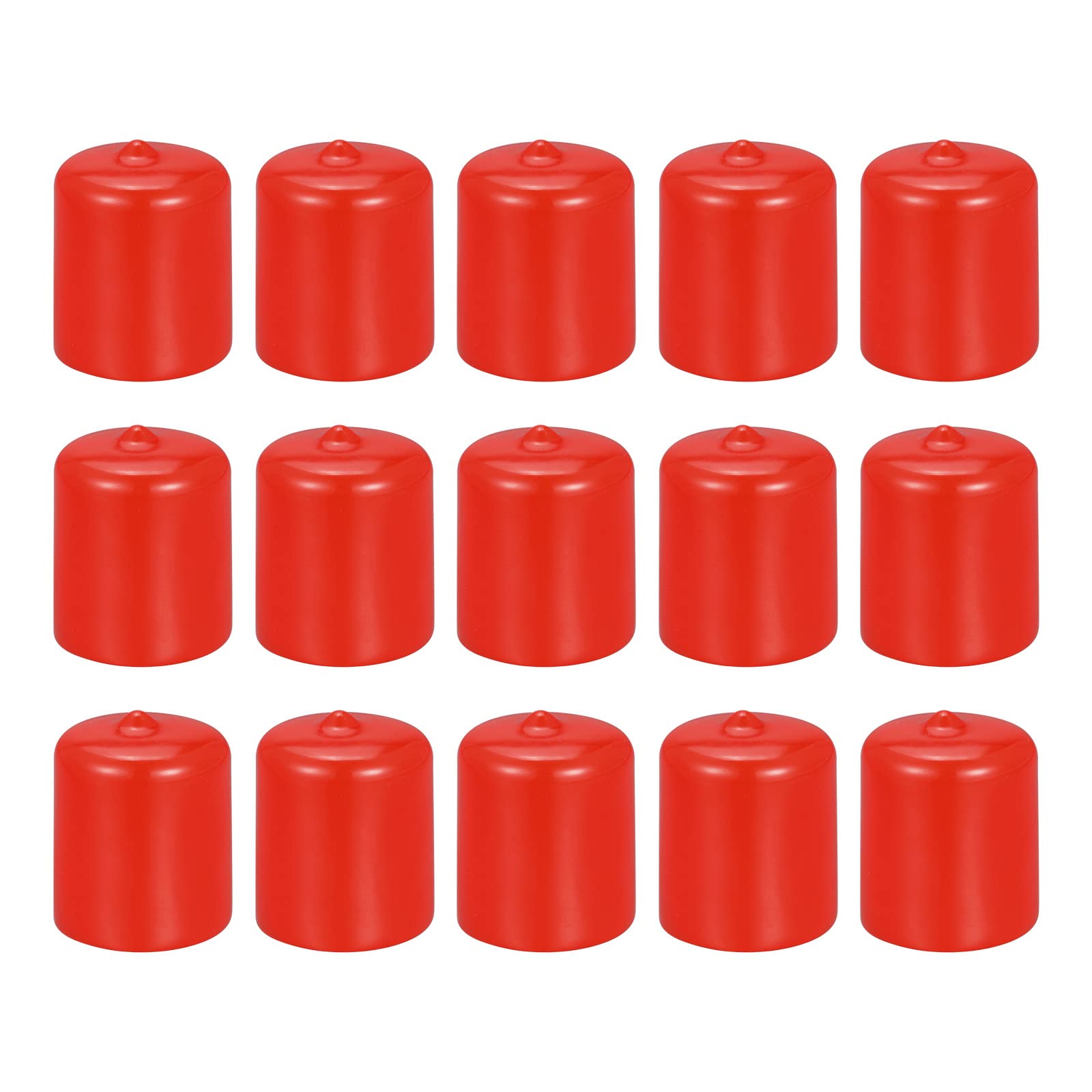 Snapklik.com : 15 Pack 1" ID Red Screw Thread Protectors Rubber End ...