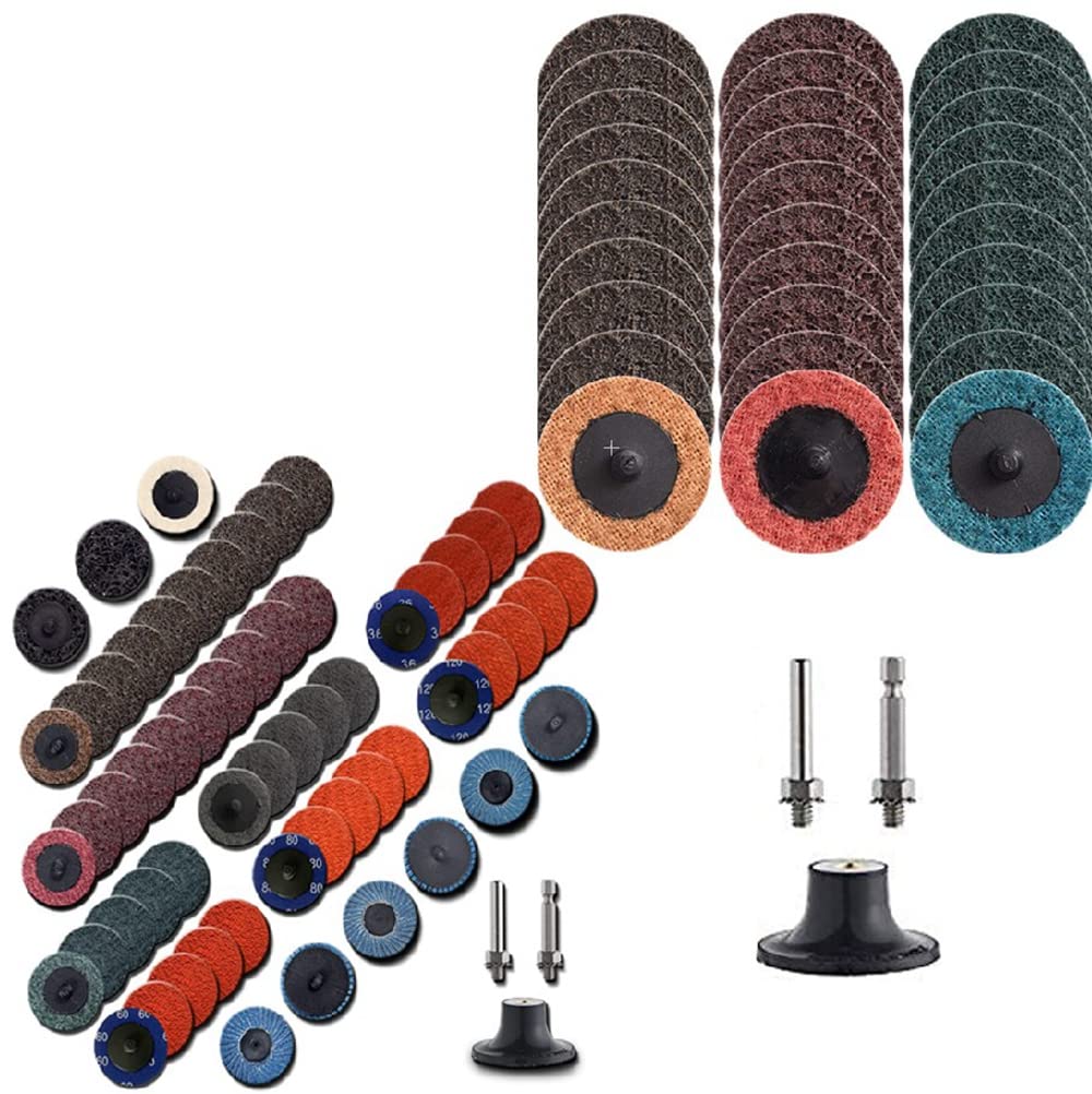 Quick Change Sanding Disc Kit 2-Inch Nylon Sanding Disc Set - 60-Piece ...