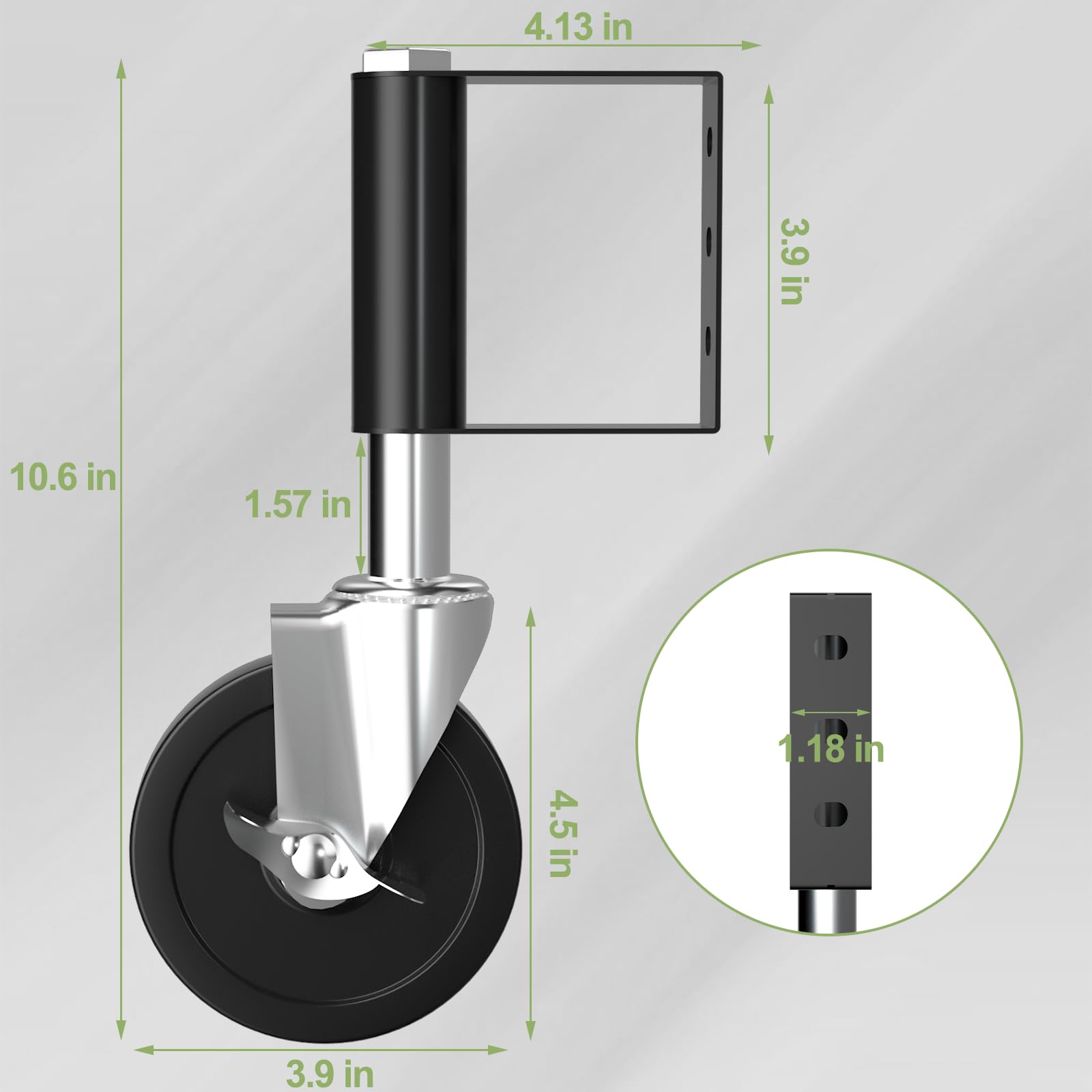 Snapklik.com : 2 Packs Wooden Gate Wheels, Spring Loaded Fence Caster Wheel