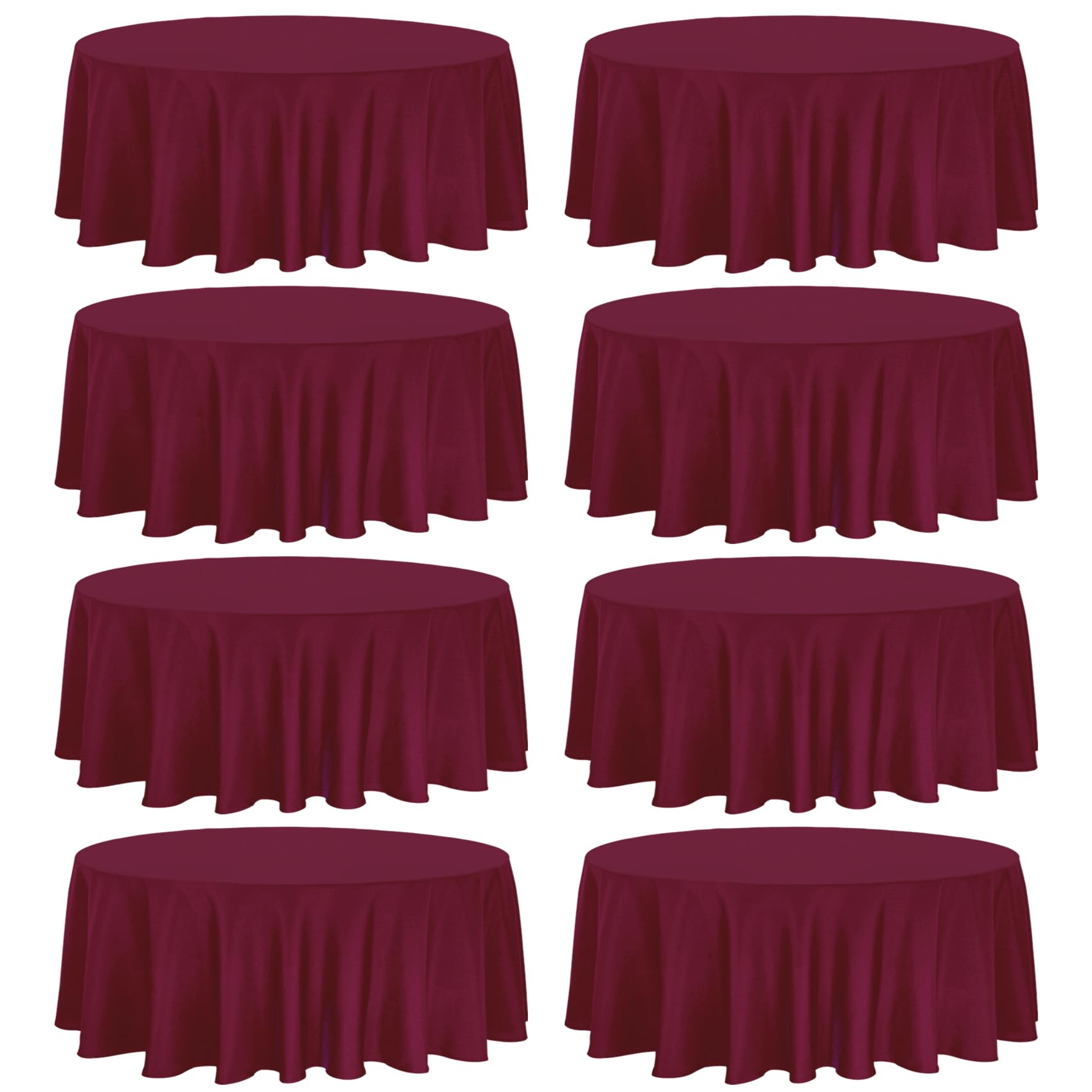 Snapklik.com : 8 Pack Premium Round Tablecloth 90 Inch Round Table ...