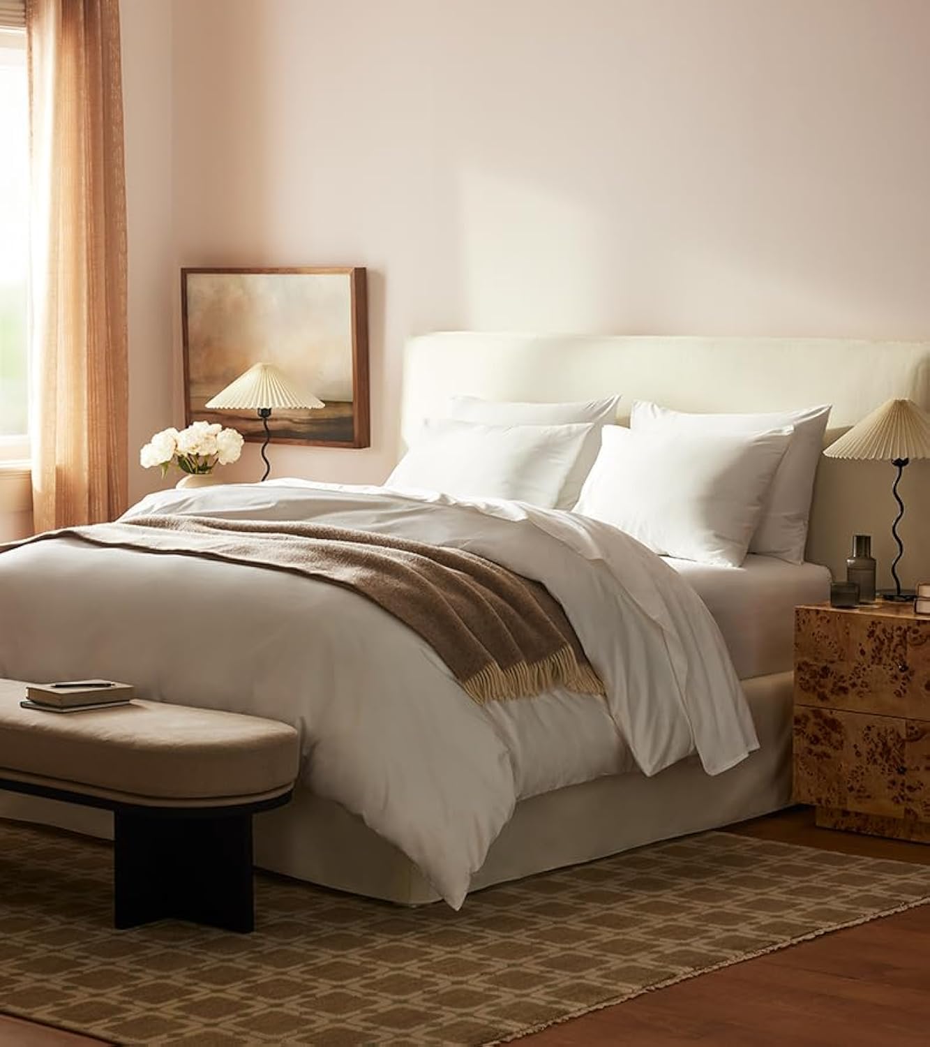 Amazon.com: Brooklinen Organic Cotton Core 4 Piece Sheet Set - 100% ...