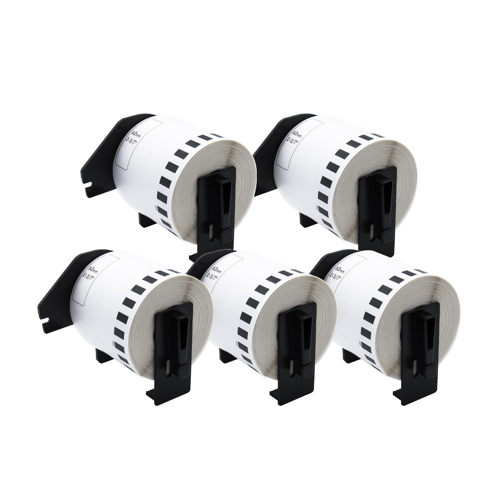 TITBIT 5 Rolls DK-22205 Label 62mm(W) x 30.48m(L) White Standard ...