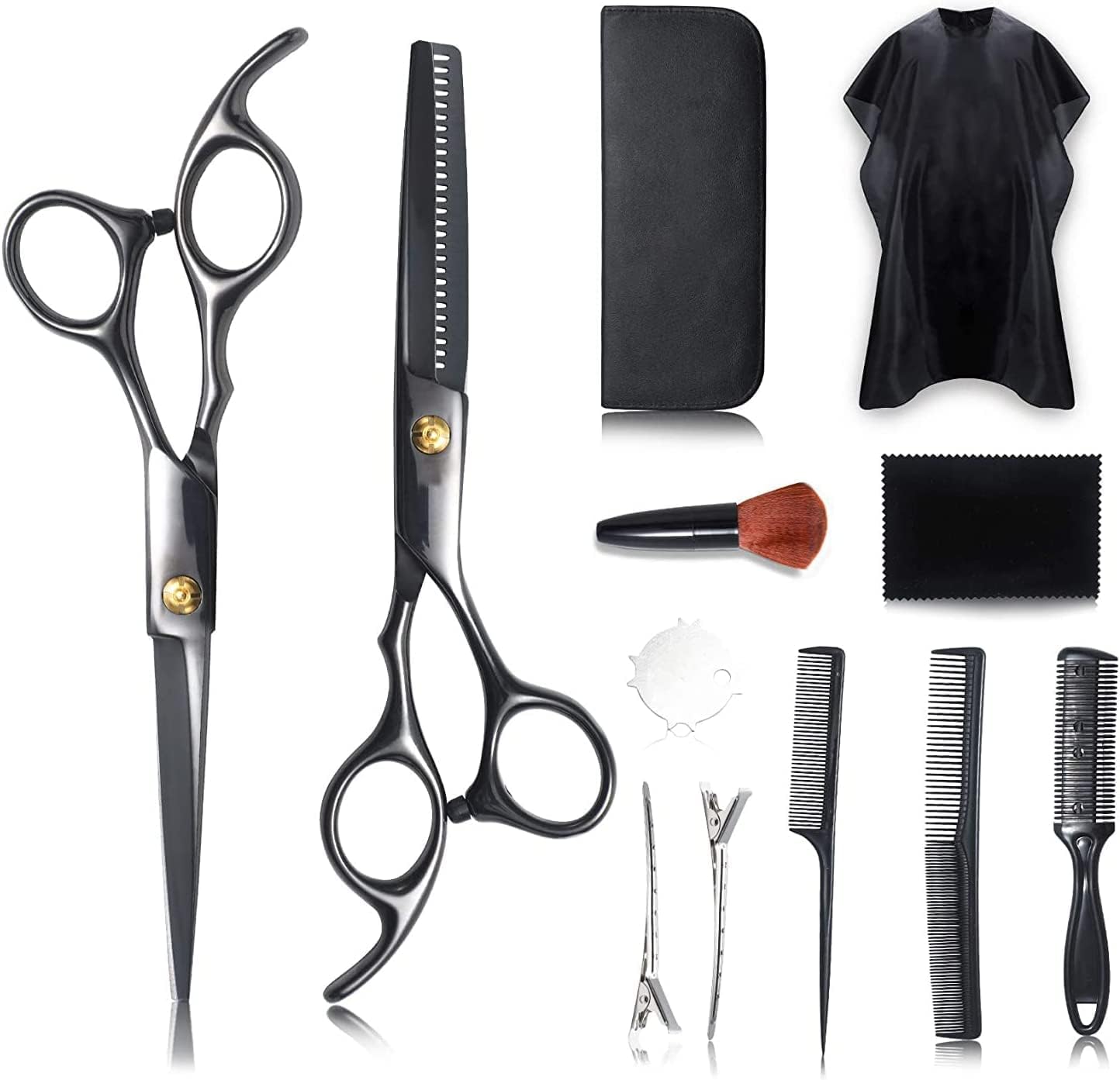 Tijeras de Peluquería, 12Pzs Kit de Tijeras para Cortar Cabello ...