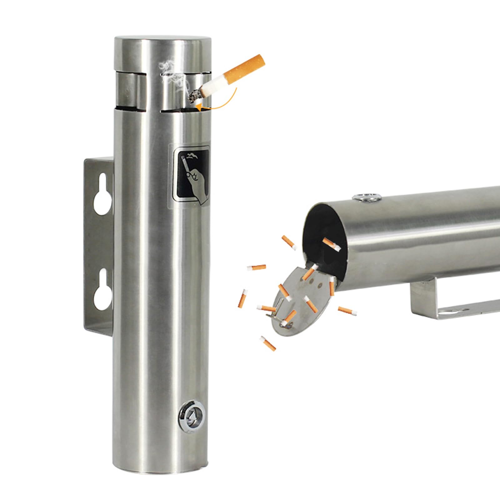 Amazon.com: Wall Mounted Outside Ashtrays for Cigarettes, Stainless ...