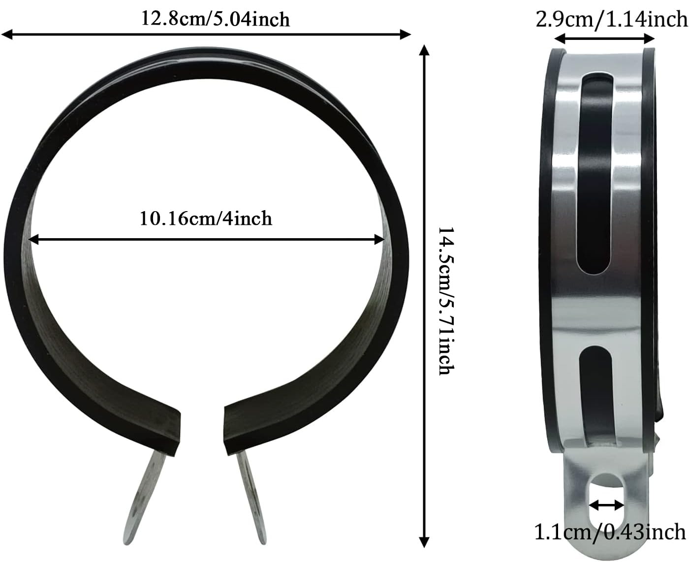 Snapklik.com : Universal Half Round Motorcycle Exhaust Clip Exhaust ...