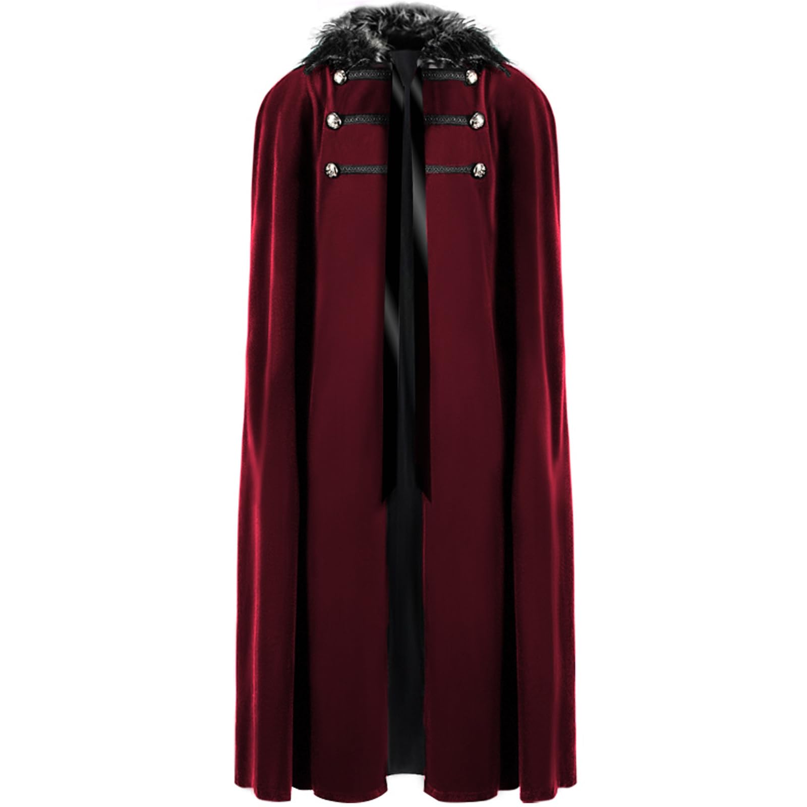 GRAJTCIN Renaissance Viking Cloak Medieval Cape King Robe Victorian ...