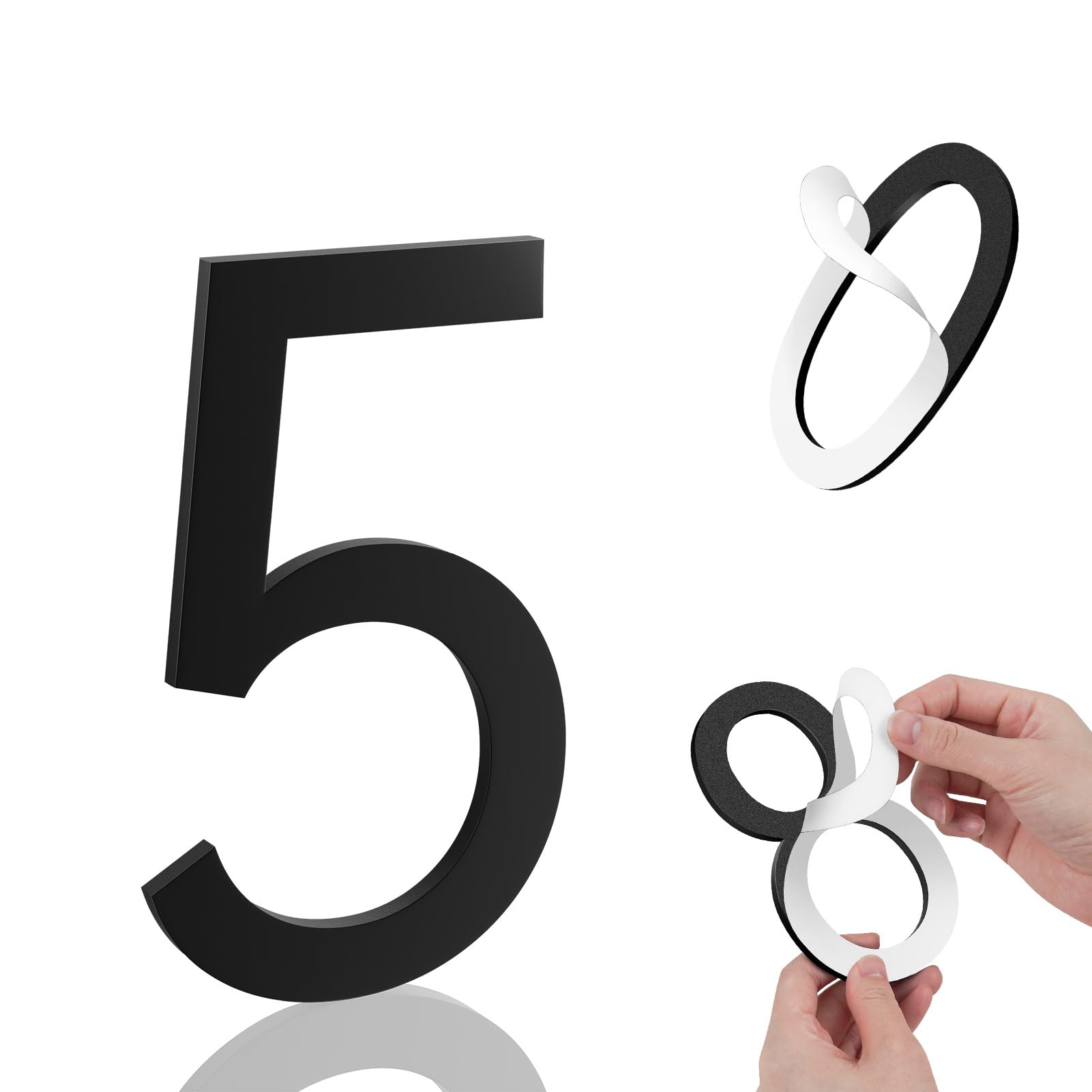 Snapklik.com : 4 Inch House Numbers, Self-adhesive House Number Acrylic ...