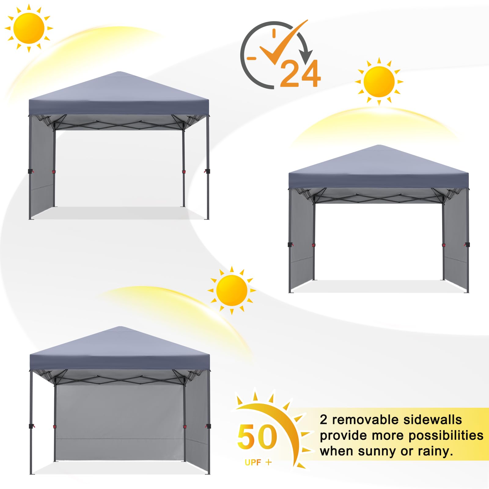 Snapklik.com : COOSHADE Pop Up Canopy Tent 8x8