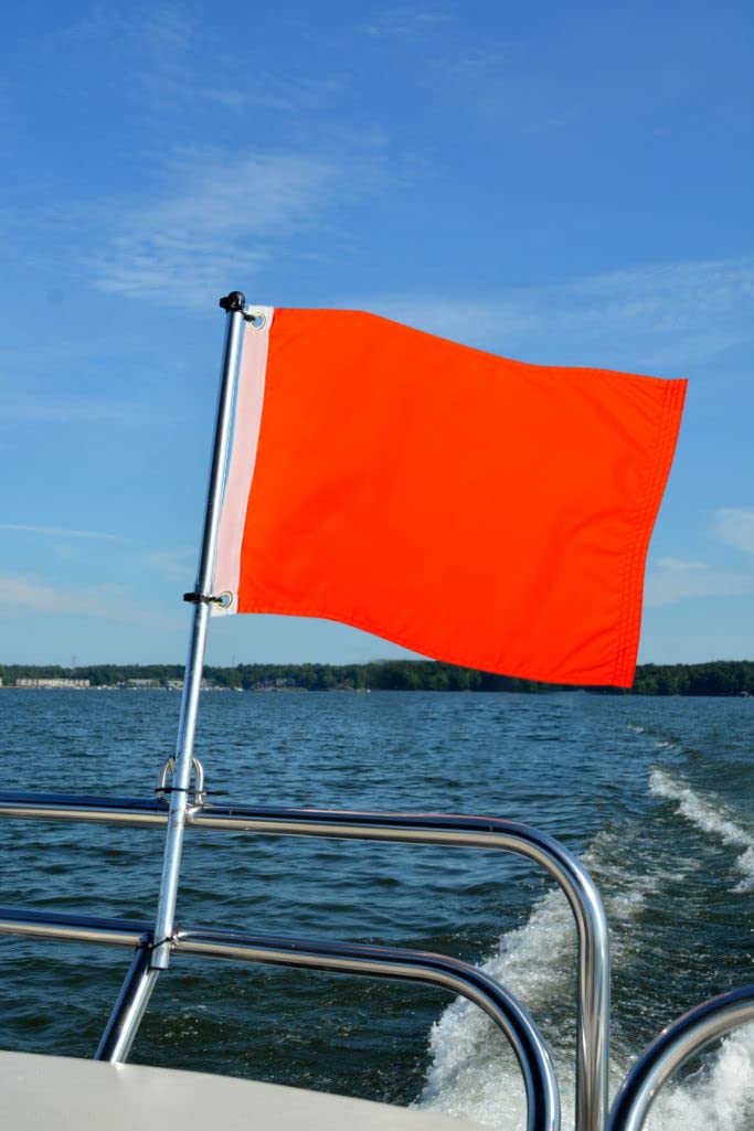 Bradford Orange Boat Flag 9x12 Inch 2 PCS Outdoor, Heavy Duty Safety ...