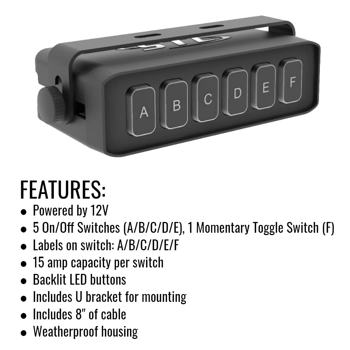 Buy 6 Switch Box Weatherproof Controller With 6 Panel Backlit LED buy-6-switch-box-weatherproof-controller-with-6-panel-backlit-led