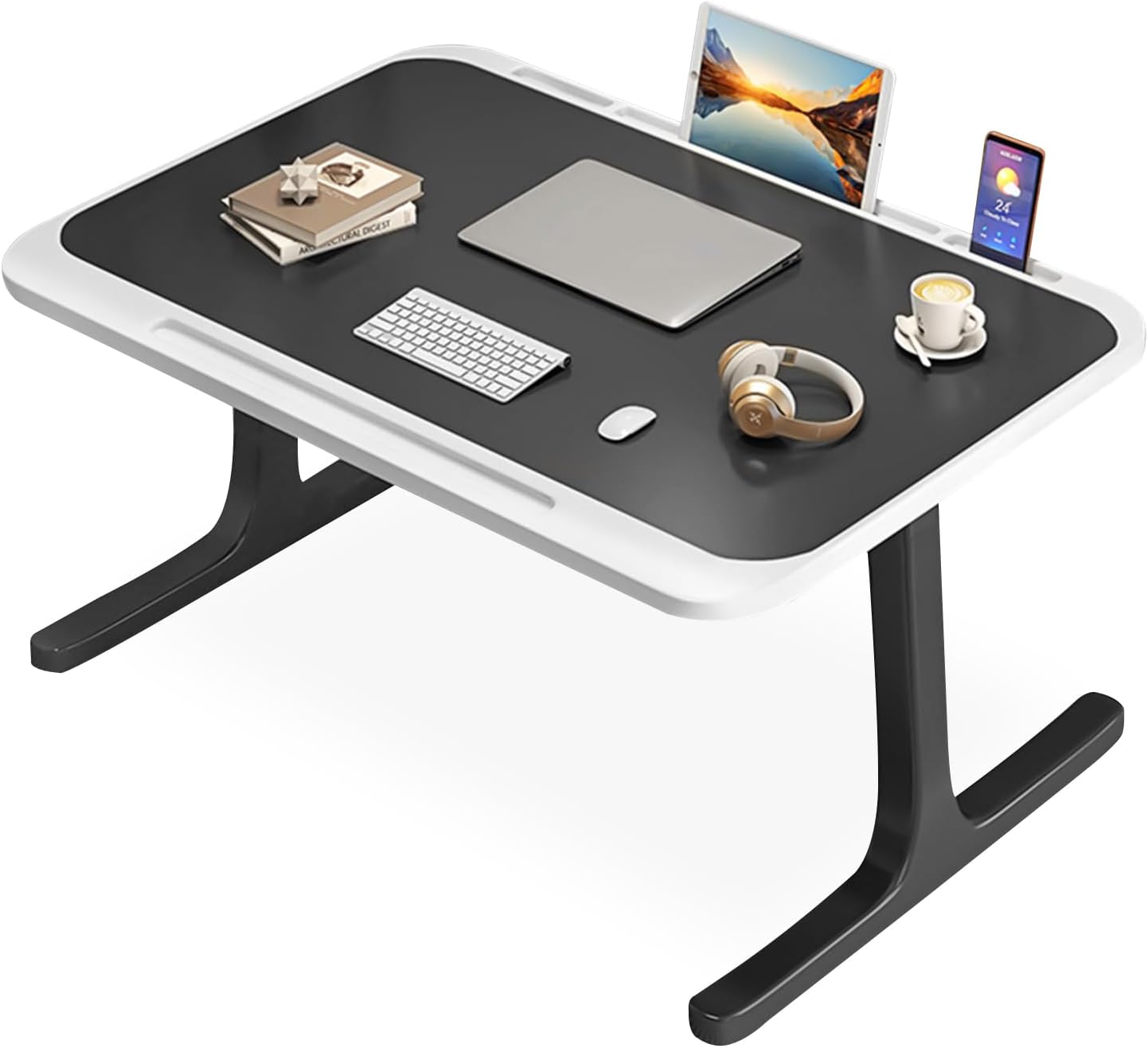Amazon.com: Foldable Laptop Desk for Bed, Portable Laptop Bed Table ...