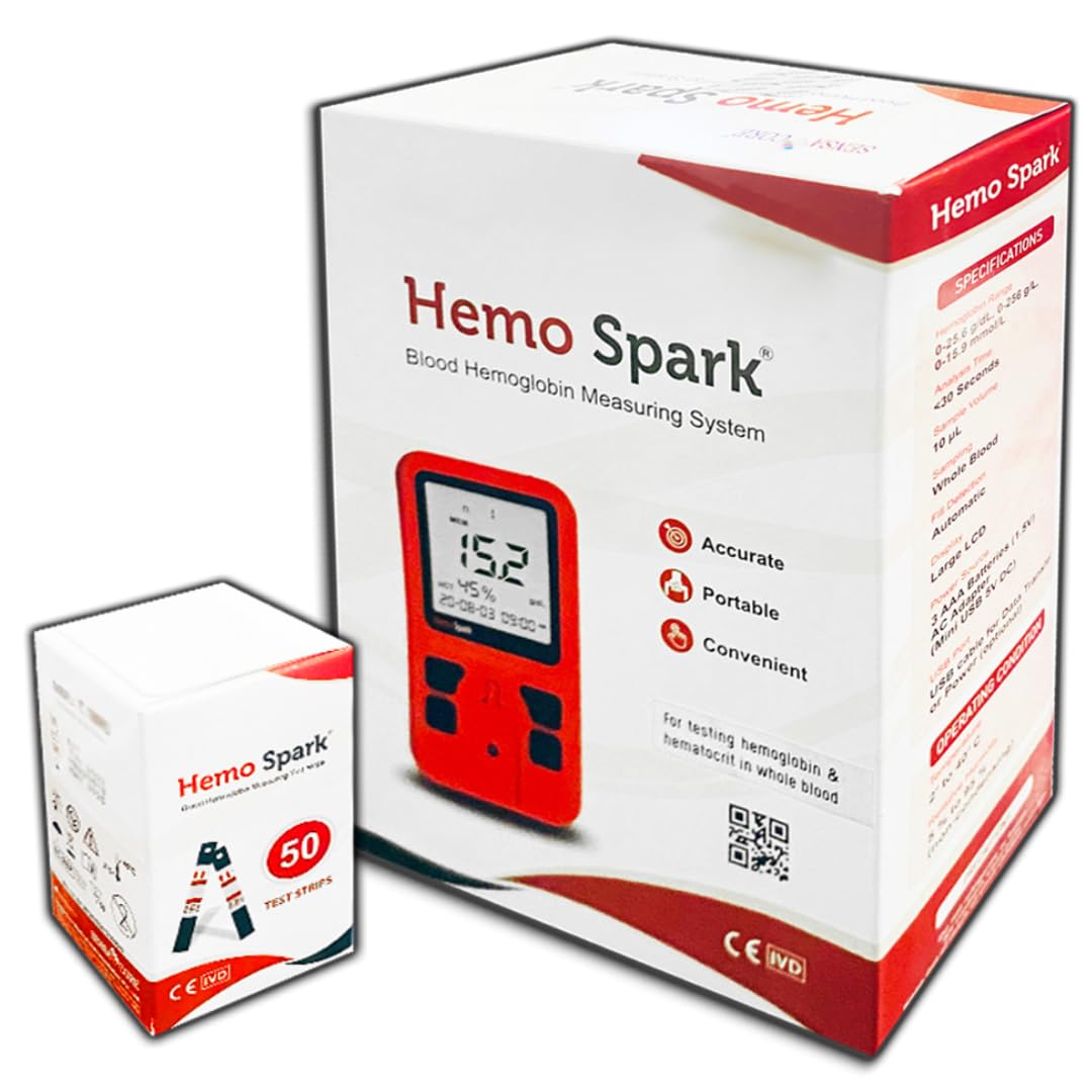 Buy Hemo Spark Haemoglobin Measuring System (Hemometer) With 50 Strip ...