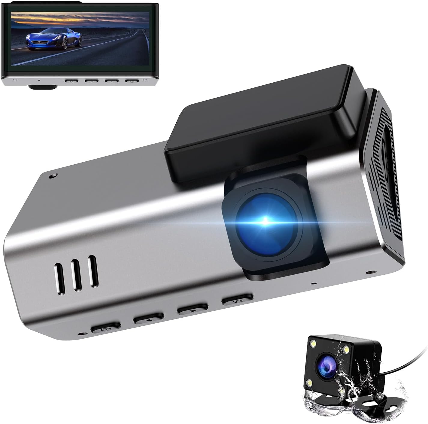 Amazon.com: Dual Dash Cam Front And Rear With 32G Memory Card WiFi Dash ...