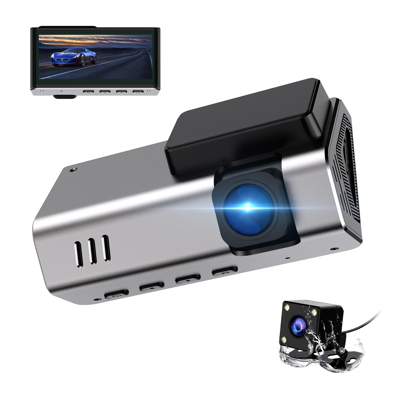 Amazon.com: PRUVEEO Dash cam Front and Rear, 1080P FHD Dual Dash Camera ...