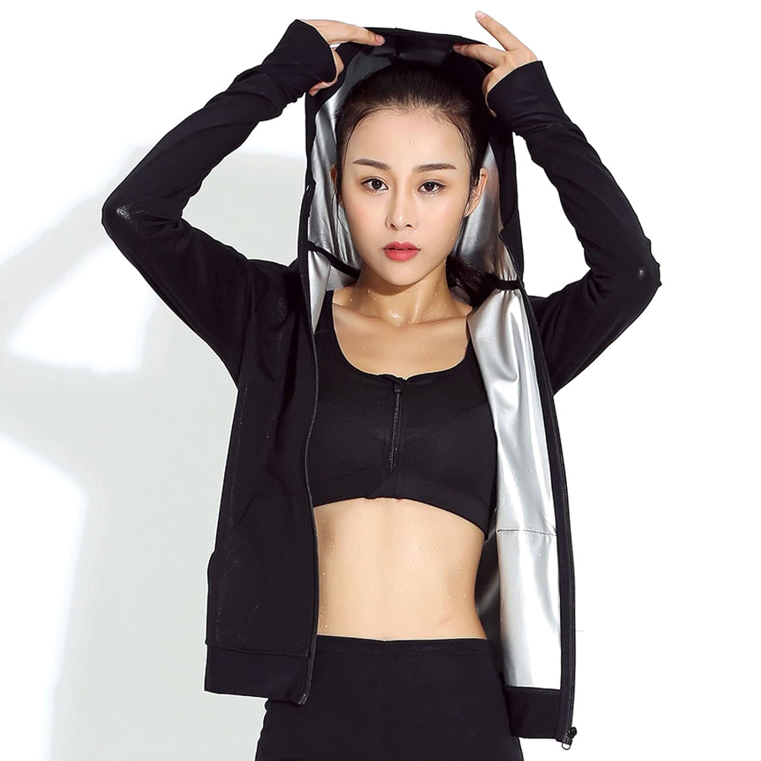 3NH® Sweat Suit,sauna Suit,sweat Sauna Suit,women's Body Shaping Hot Sweat Sauna Top,sportsLong ...