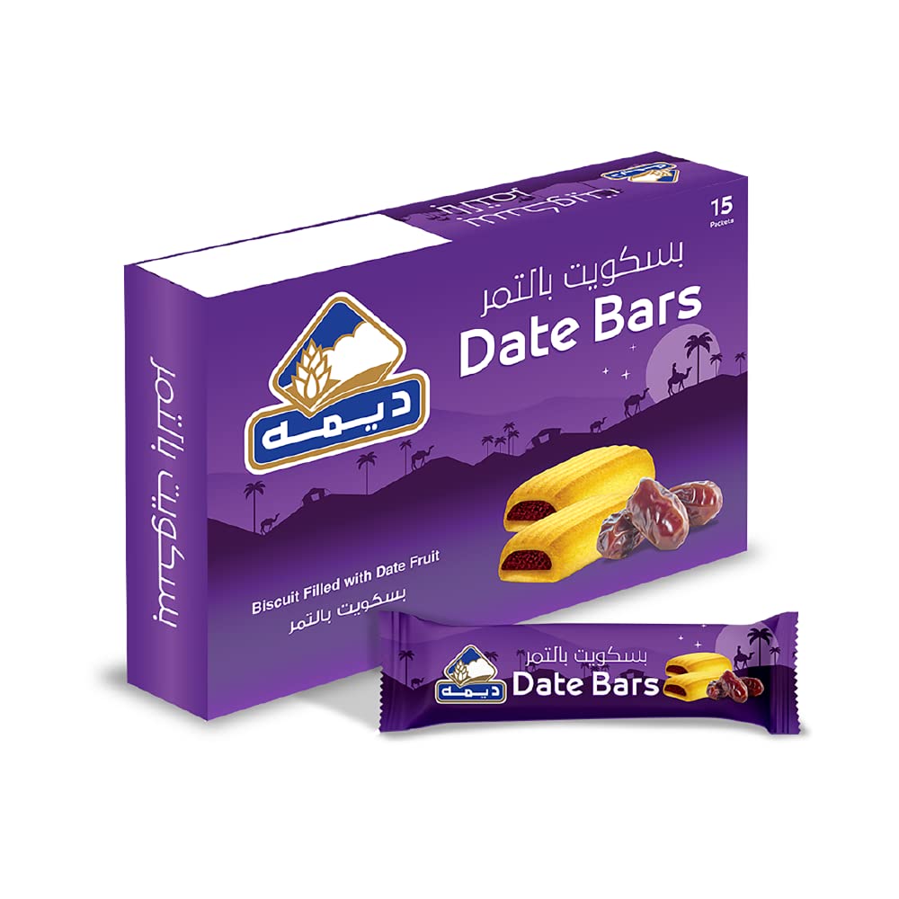 Deemah Dates Bars Biscuit Filled With Date Fruits 15 X 25g (UAE ...
